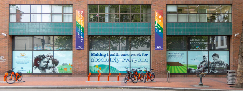Eye-Catching Window Graphics and Banners for CareOregon’s Office ...